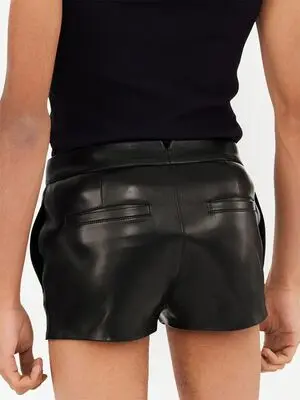 FERRAGAMO Nappa Leather Mini Shorts