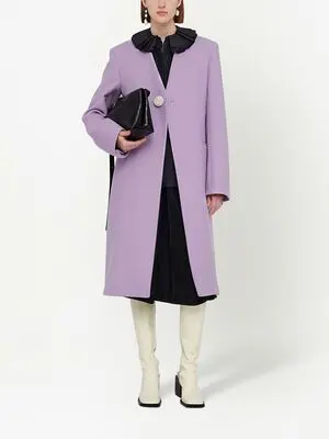 JIL SANDER V-neck Single-breasted Coat