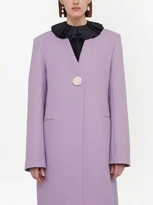 JIL SANDER V-neck Single-breasted Coat