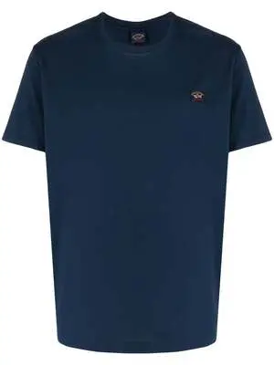 Paul & Shark Logo-patch Cotton T-shirt - Blue