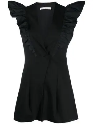 Philosophy Di Lorenzo Serafini Ruffle Sleeves Romper - Black
