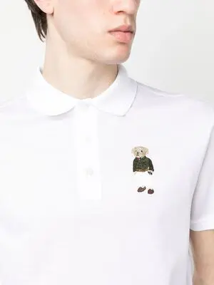 Ralph Lauren Purple Label Polo Bear Motif Polo Shirt
