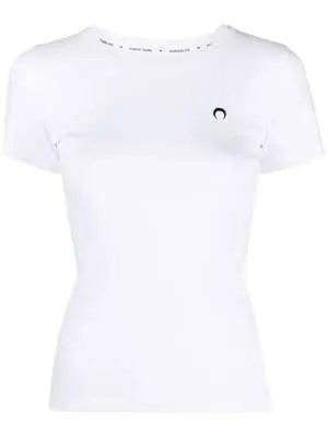 MARINE SERRE Crescent Moon Organic Cotton T-shirt - White