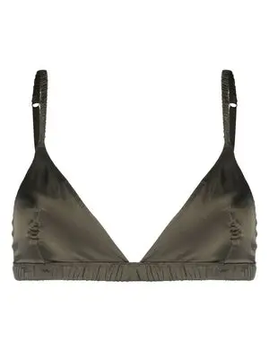 MAISON CLOSE Silk Triangle Cup Bra - Green