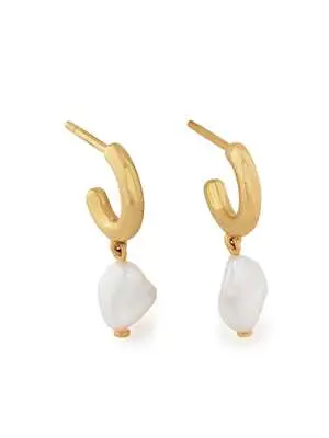 Monica Vinader Nura Keshi Huggie Earrings - Gold