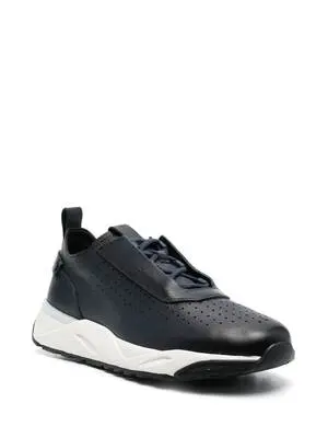 Santoni Low-top Leather Sneakers - Blue
