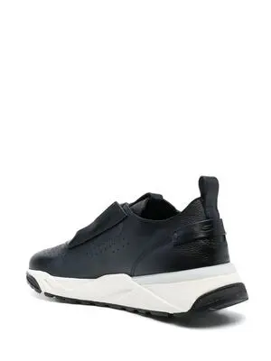 Santoni Low-top Leather Sneakers - Blue