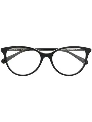 Gucci Round-frame Optical Glasses - Black