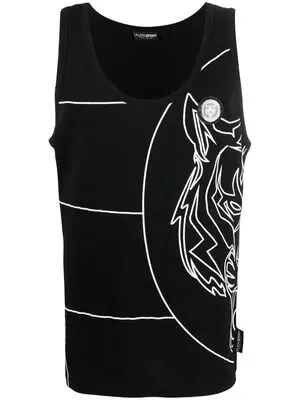 PLEIN SPORT Tiger Print Tank Top