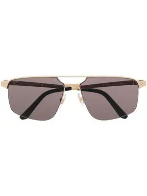 Cartier Pilot-frame Tinted-lenses Sunglasses - Gold