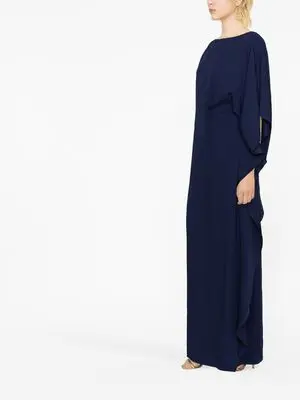 Alberta Ferretti One-shoulder Draped Maxi Dress - Blue
