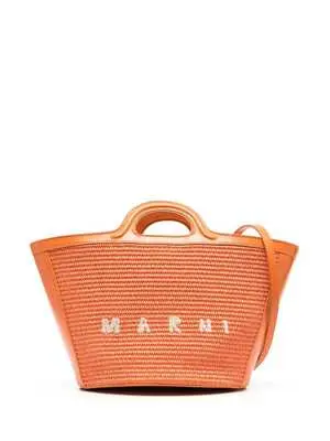 Marni Tropicalia Logo-embroidered Tote - Orange