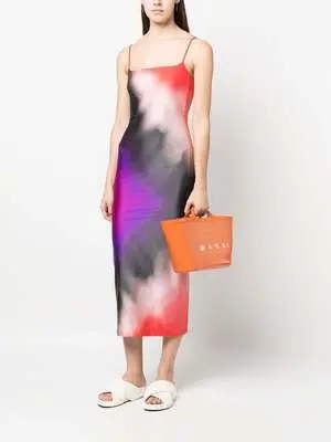 Marni Tropicalia Logo-embroidered Tote - Orange