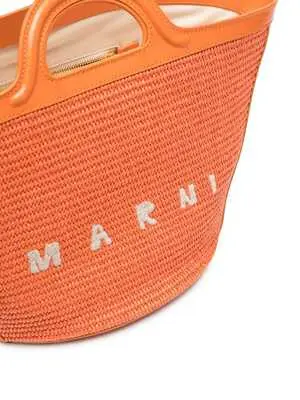 Marni Tropicalia Logo-embroidered Tote - Orange