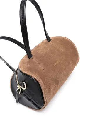 Manu Atelier Hourglass Suede Bowling Bag