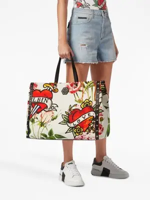 Philipp Plein Canvas Tote Bag