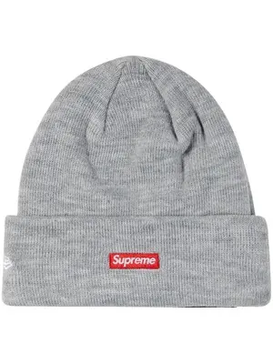 Supreme X New Era S Logo Beanie - Grey