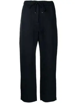 Tommy Hilfiger Linen Boyfriend Trousers - Blue