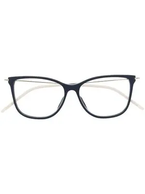 Gucci Logo-plaque Arm Eyeglasses - Blue