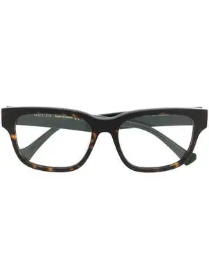 Gucci Square-frame Optical Glasses - Brown