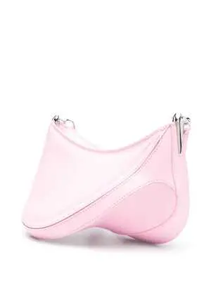 MUGLER Small Spiral Curve Embossed Crossbody Bag