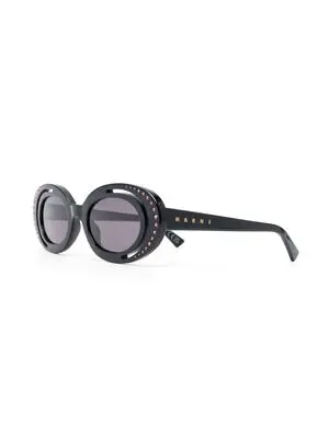Marni Crystal-embellished Oval Sunglasses