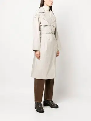 YVES SALOMON Silk Belted Trench Coat