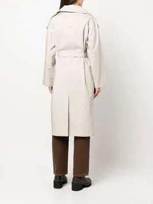 YVES SALOMON Silk Belted Trench Coat