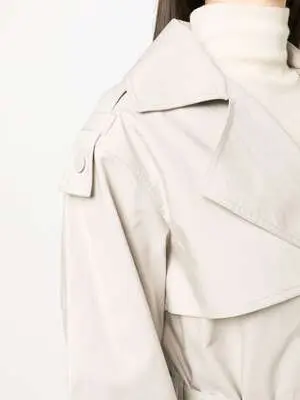 YVES SALOMON Silk Belted Trench Coat