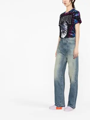 Amiri Distressed Straight-leg Jeans