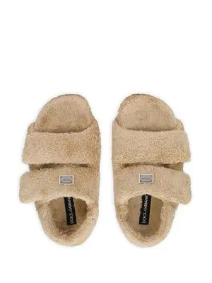 Dolce & Gabbana Faux-fur Sandals