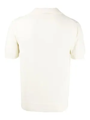 DRUMOHR Short-sleeve V-neck Polo Shirt - White