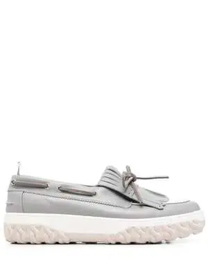 Thom Browne Grosgrain-loop Trim Boat Shoes