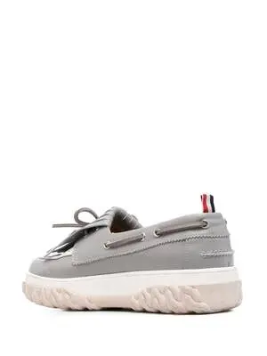 Thom Browne Grosgrain-loop Trim Boat Shoes