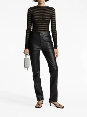 Proenza Schouler White Label Striped Sheer Top