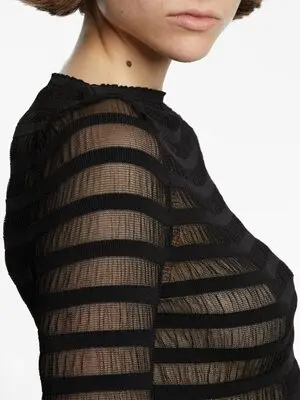 Proenza Schouler White Label Striped Sheer Top