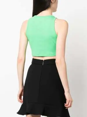 MSGM Logo Sleeveless Top - Green
