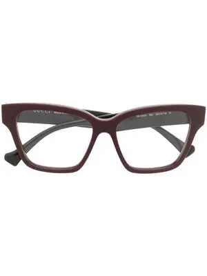 Gucci Wayfarer-frame Optical Glasses - Red