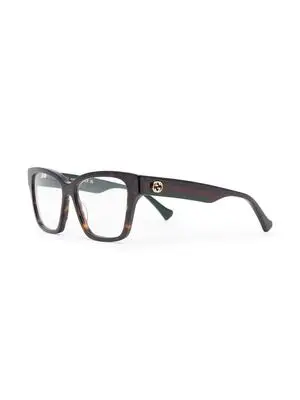 Gucci Logo-plaque Square-frame Glasses