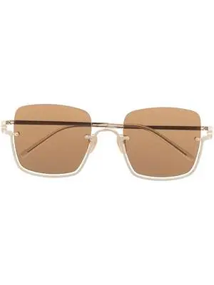 Gucci Oversized Square-frame Sunglasses - Gold