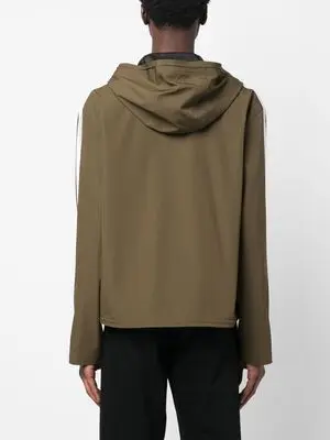 Palm Angels Side-stripe Hooded Jacket - Green