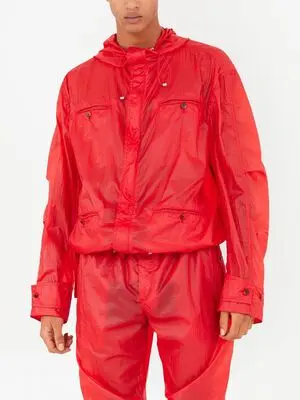 FERRAGAMO Four-pocket Hooded Jacket - Red