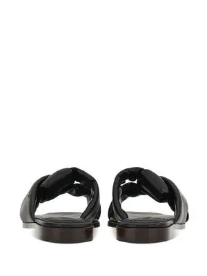 FERRAGAMO Knot-detail Leather Slides
