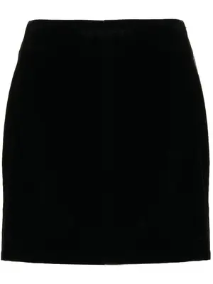 Ermanno Scervino Velvet A-line Mini Skirt - Black
