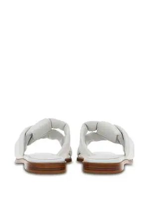 FERRAGAMO Knot-detail Leather Slides