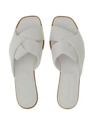 FERRAGAMO Knot-detail Leather Slides