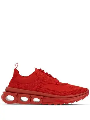 FERRAGAMO Knitted Running Sneakers - Red