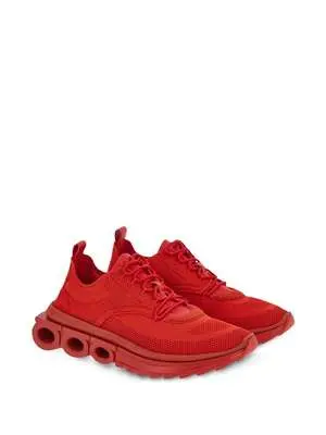 FERRAGAMO Knitted Running Sneakers - Red