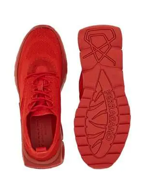 FERRAGAMO Knitted Running Sneakers - Red