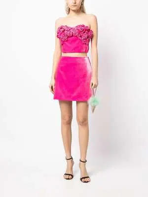 Ermanno Scervino Velvet A-line Mini Skirt